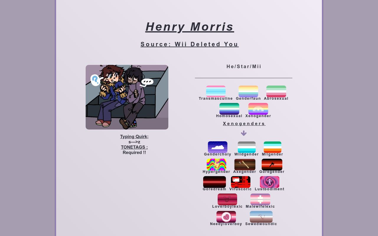 Henry Morris's alter info